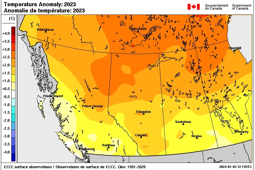 Warmest December on record for many centers in Saskatchewan | Country ...
